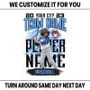 Custom Baseball Name In Front And Behind With Your Player Photo Design ...