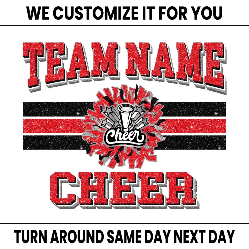 Custom Cheerleading Glitter Design – C and D Designs Co Shop