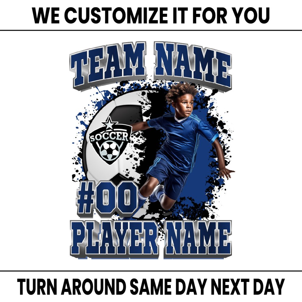 Custom Soccer Paint Splash Design With Player Photo – C and D Designs ...