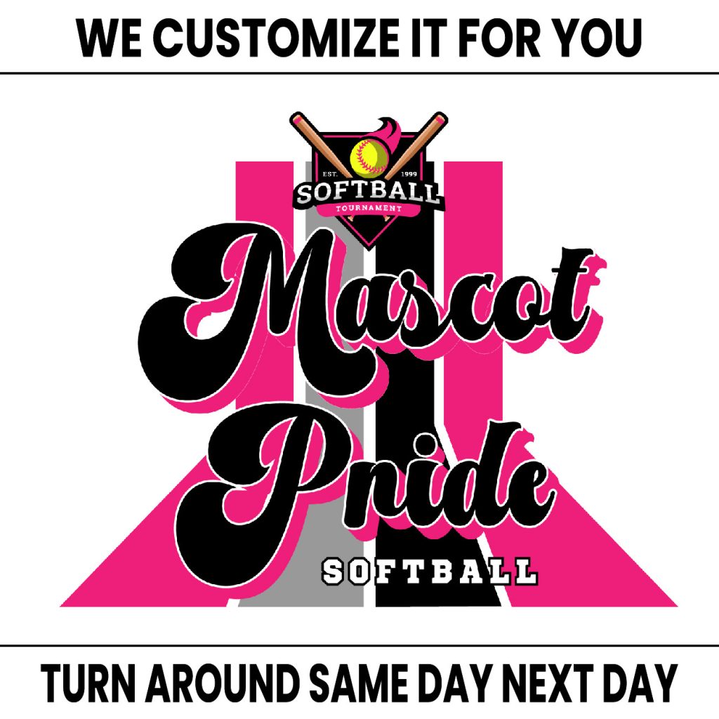 Custom Softball Retro Cursive Design – C and D Designs Co Shop