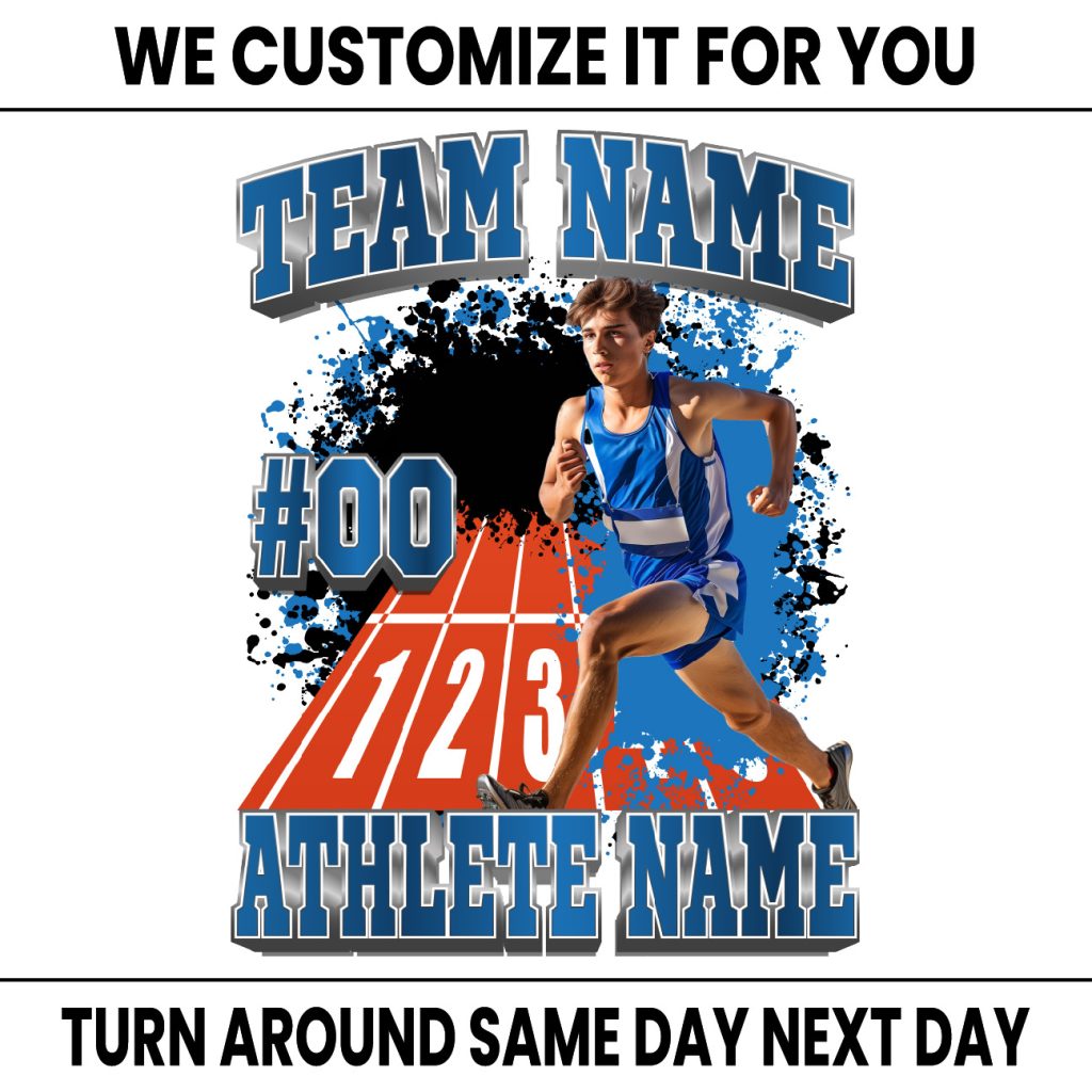Custom Track And Field Design With Player Photo – C and D Designs Co Shop